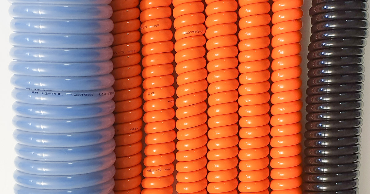 PA pipe spirals - ALMI | Spezialkabel